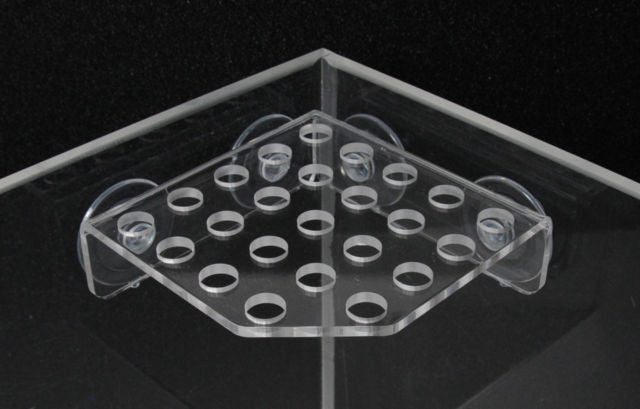 Frag Rack Corner Mounted Clear Acrylic- Holds 24 Coral Frag Plugs ...