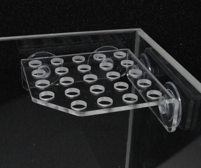 Frag Rack Corner Mounted Clear Acrylic- Holds 24 Coral Frag Plugs ...